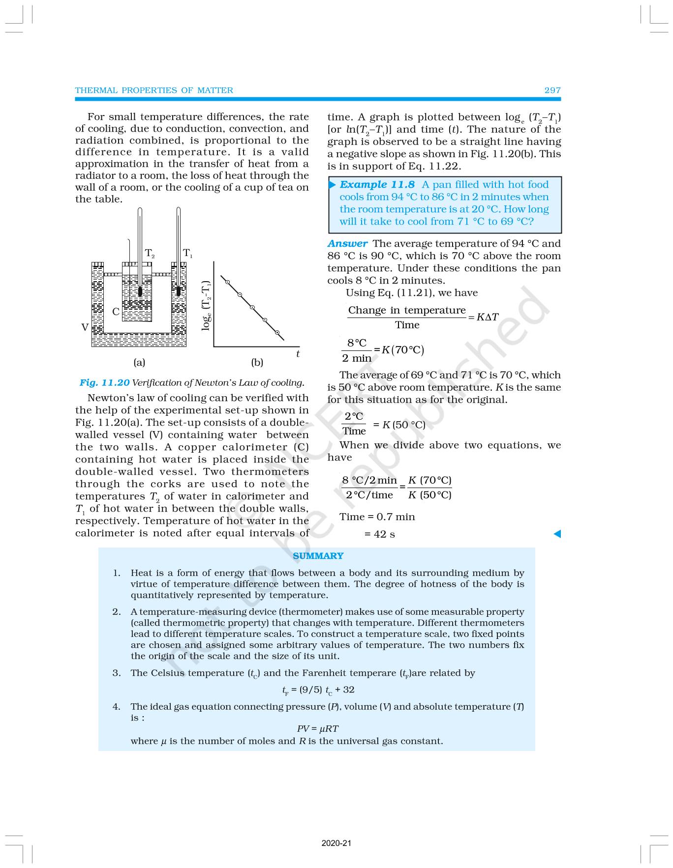 Thermal Properties Of Matter - NCERT Book of Class 11 Physics Part II